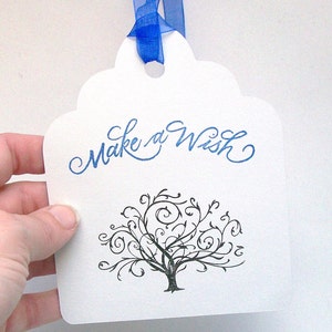 Wedding Wishing Tree Tags Make a Wish With Tree Alternative Guest Book ...