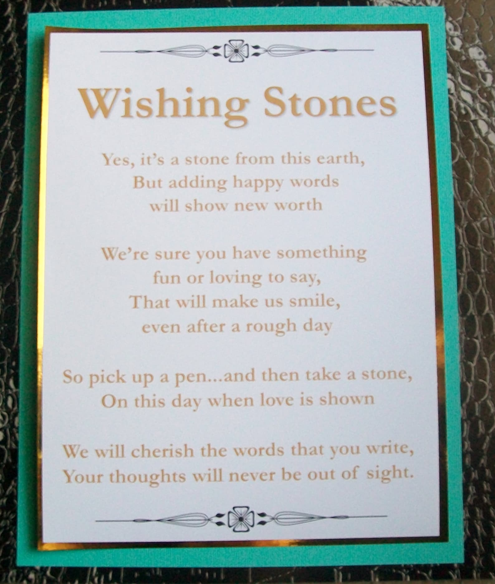 Wishing Stones Instructions Sign Customize for Your Event - Etsy