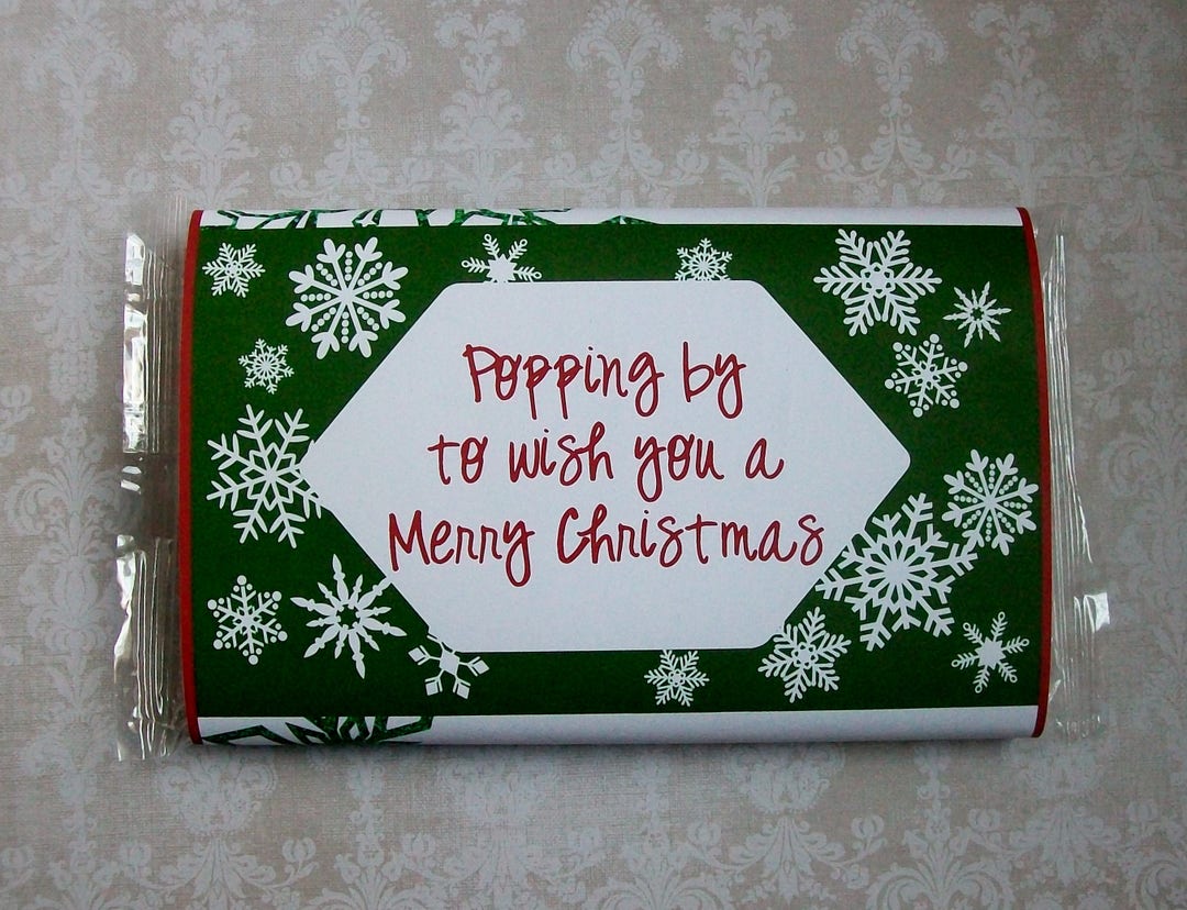 Popcorn Wrapper - FROZEN WINTER SNOWFLAKE - Merry Christmas - Microwave ...