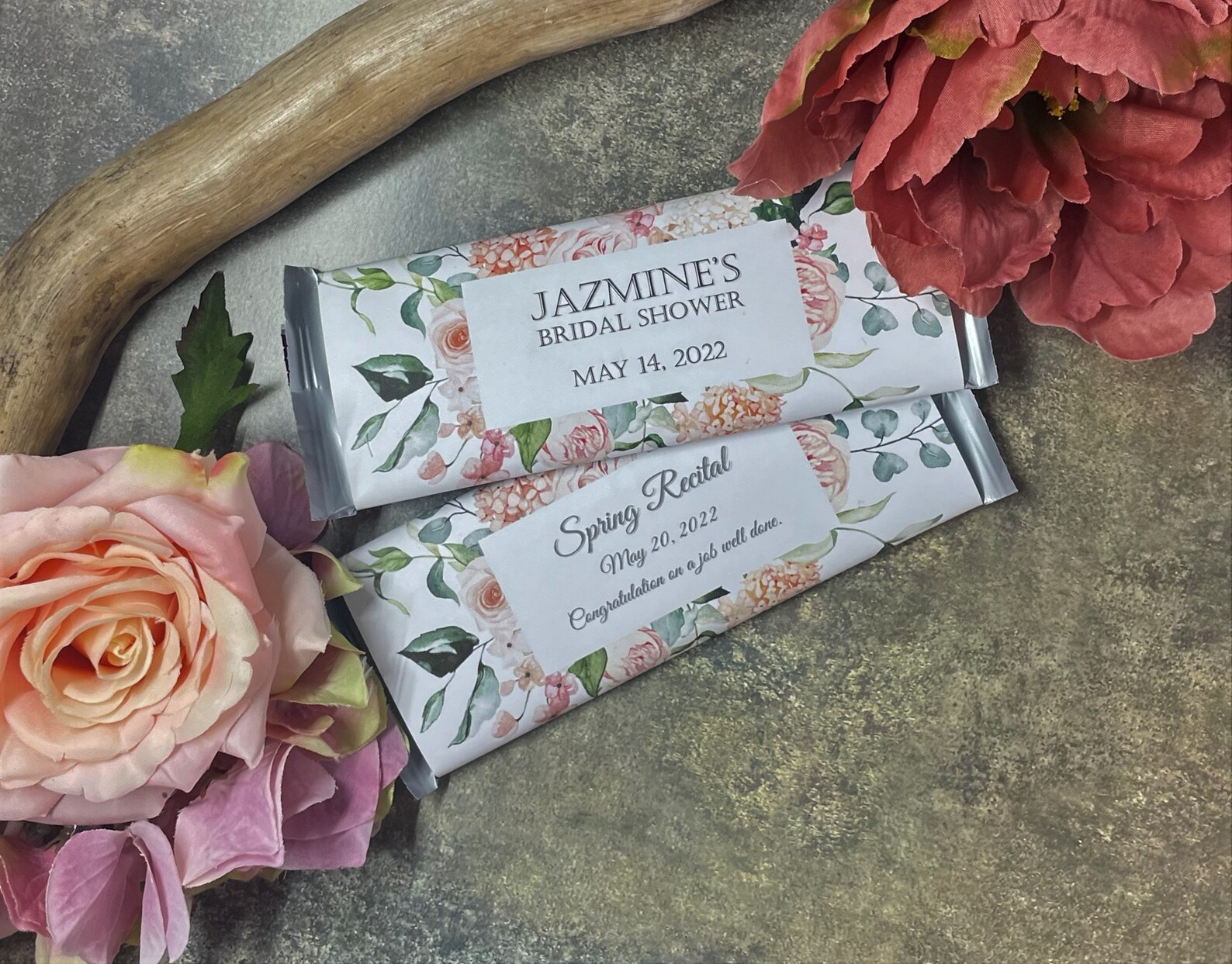 Candy Bar Wrapper FLORAL Sleeve Gift Favor Wrappers - Etsy