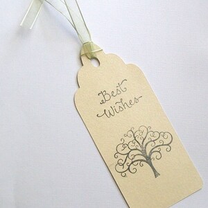 Wedding Wishing Tree Tags Best Wishes With Tree set of 50 - Etsy