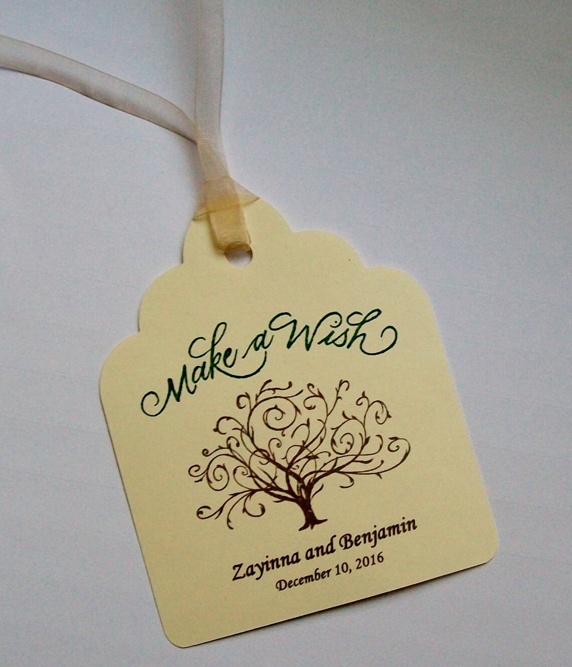 Wedding Wishing Tree Tags Make a Wish With Tree - Etsy