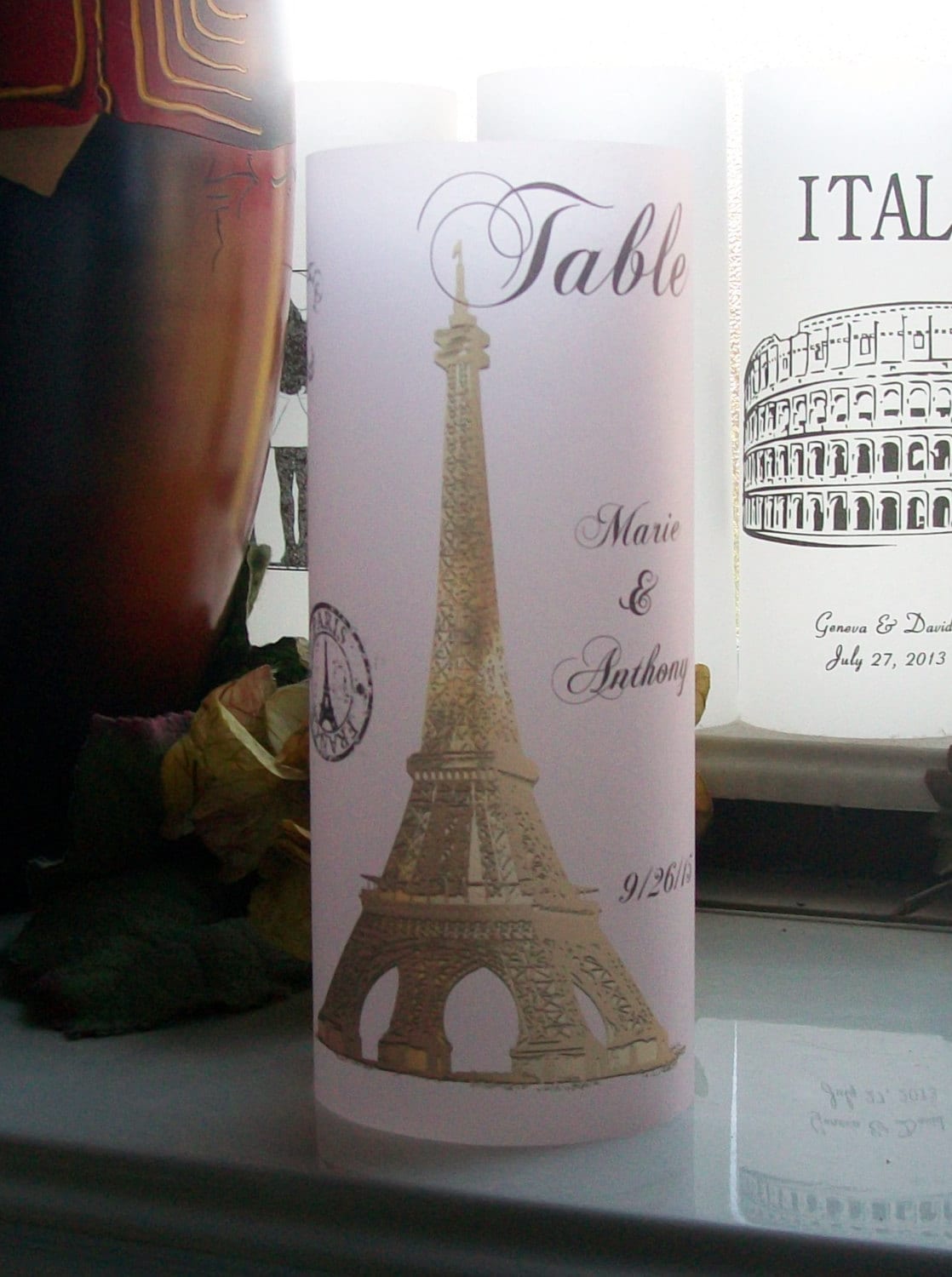 PARIS France Table Luminarie Centerpiece Gold Eiffel Tower | Etsy