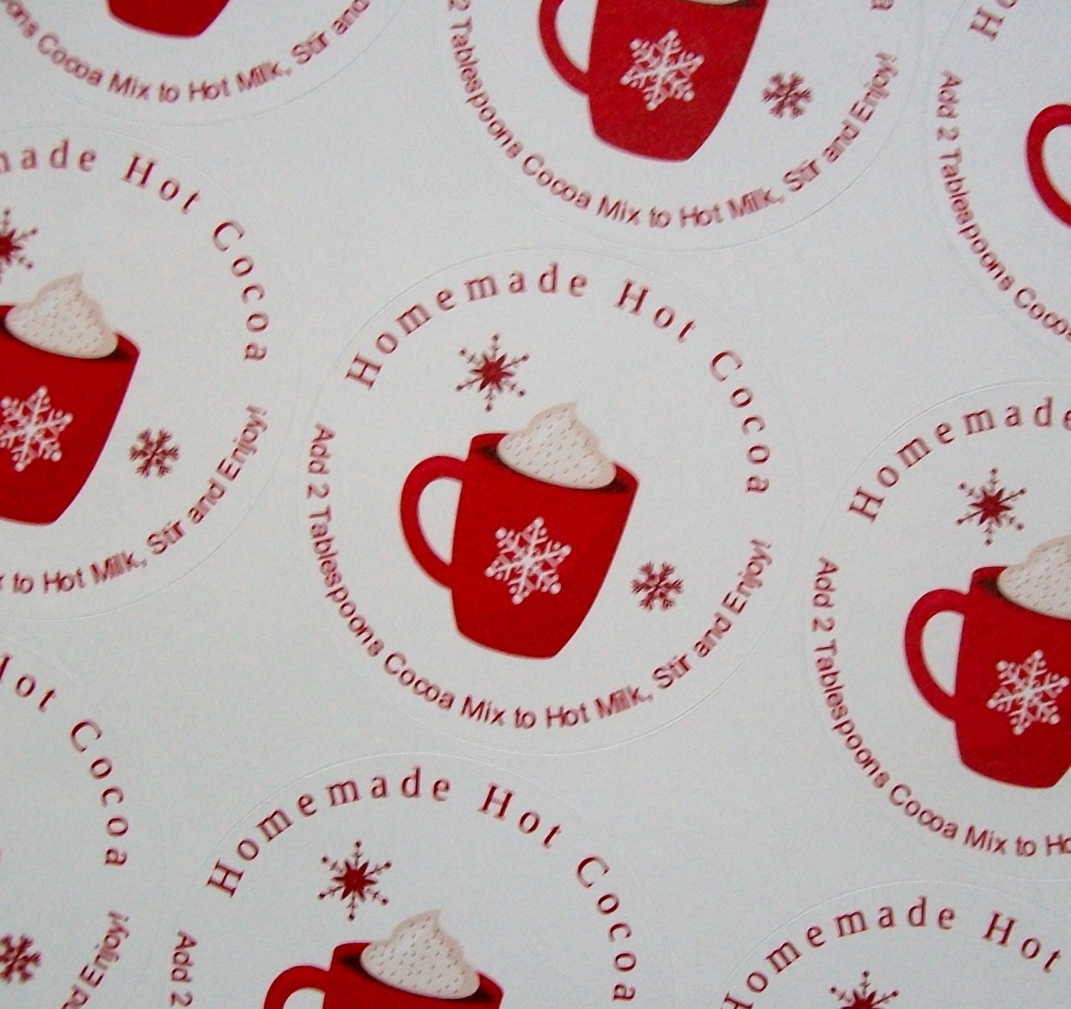 Hot Chocolate Mix Labels Personalized Holiday Hot Cocoa | Etsy