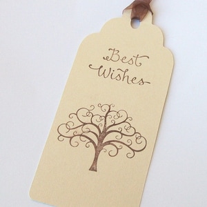 Wedding Wishing Tree Tags Best Wishes With Tree set of 50 - Etsy