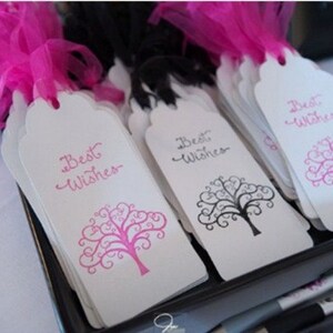 Wedding Wishing Tree Tags Best Wishes With Tree set of 50 - Etsy