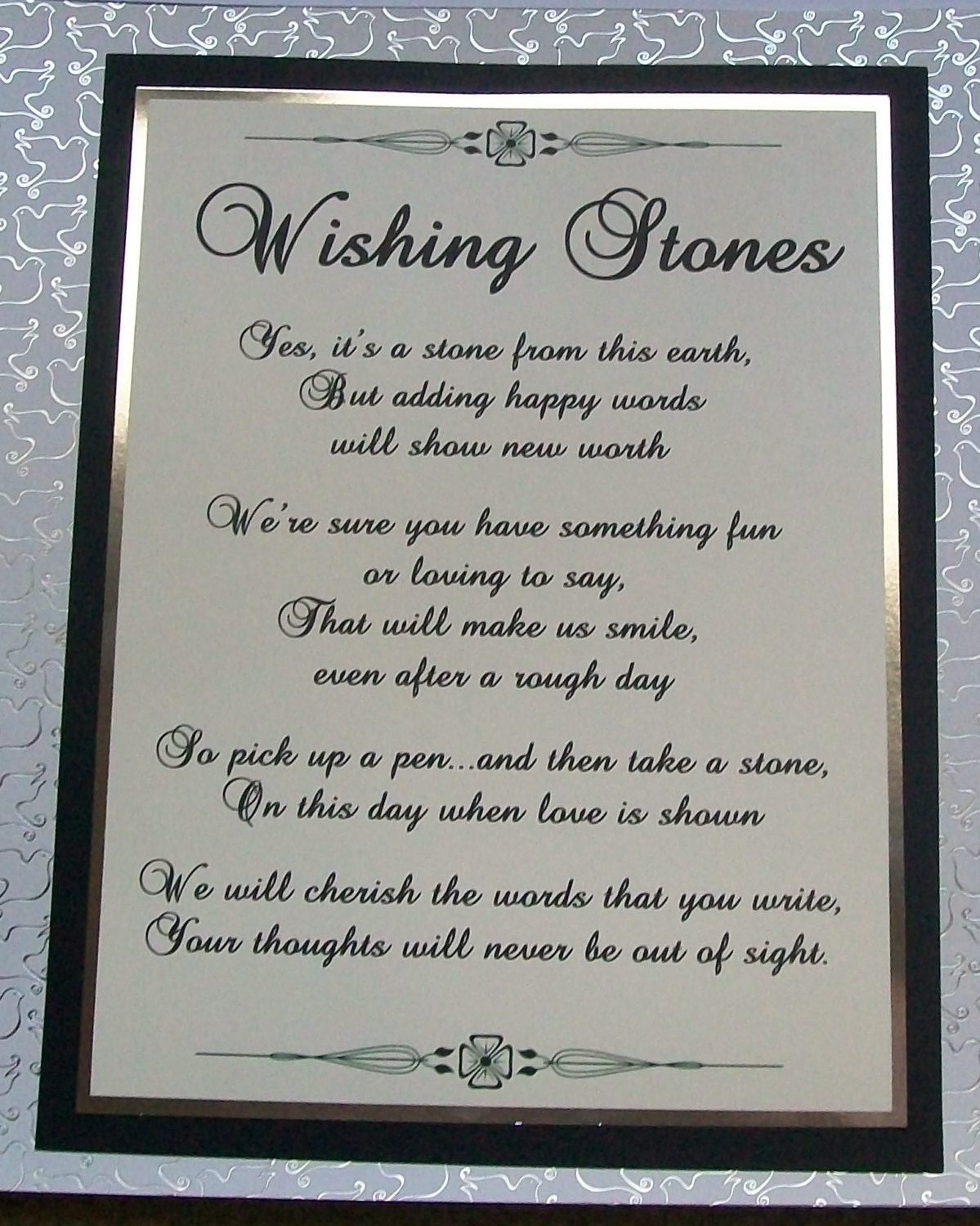Wishing Stones Instructions Sign Customize for Your Event | Etsy
