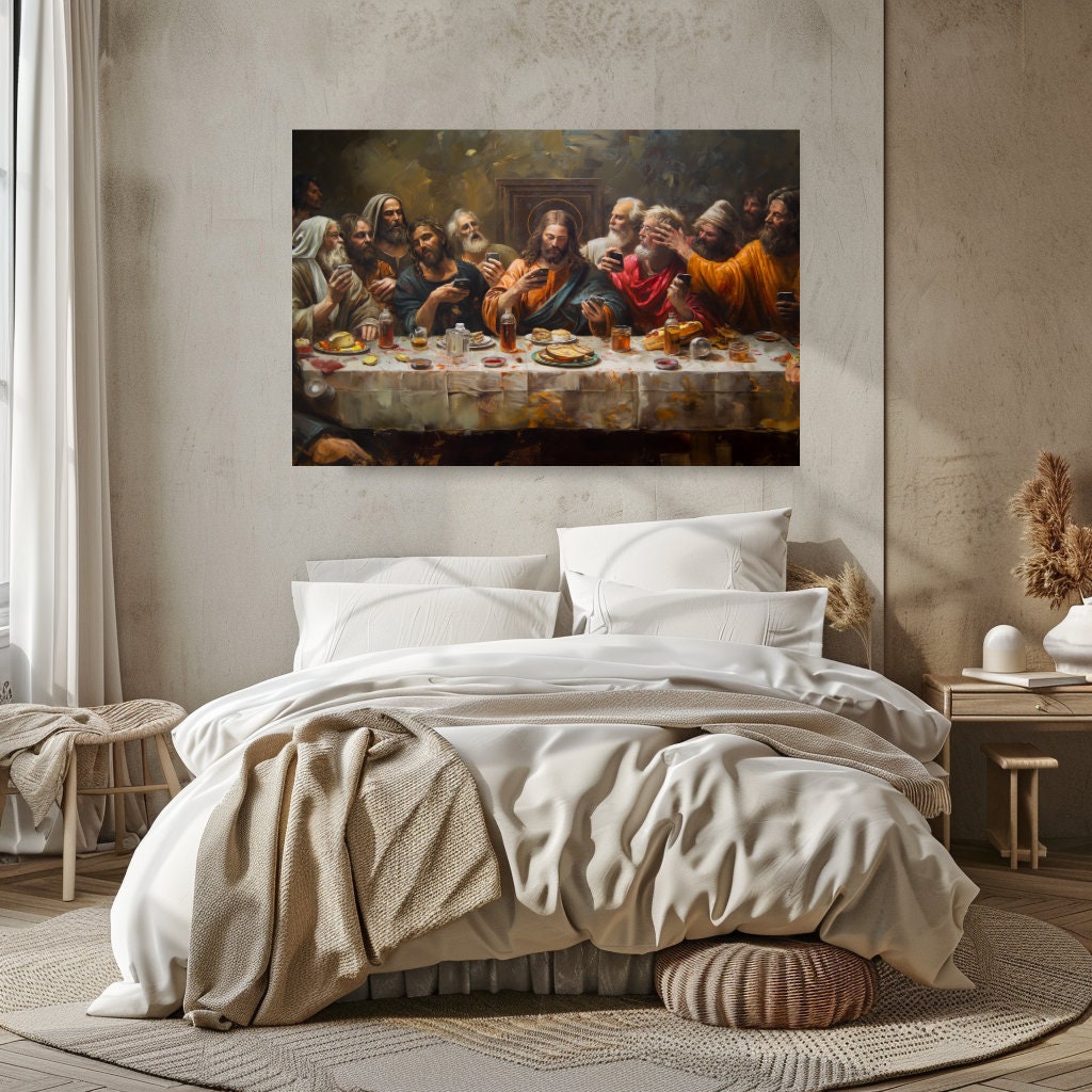 The Last Supper, Wall Art Mural Print Abstract, Altered Art Print ...