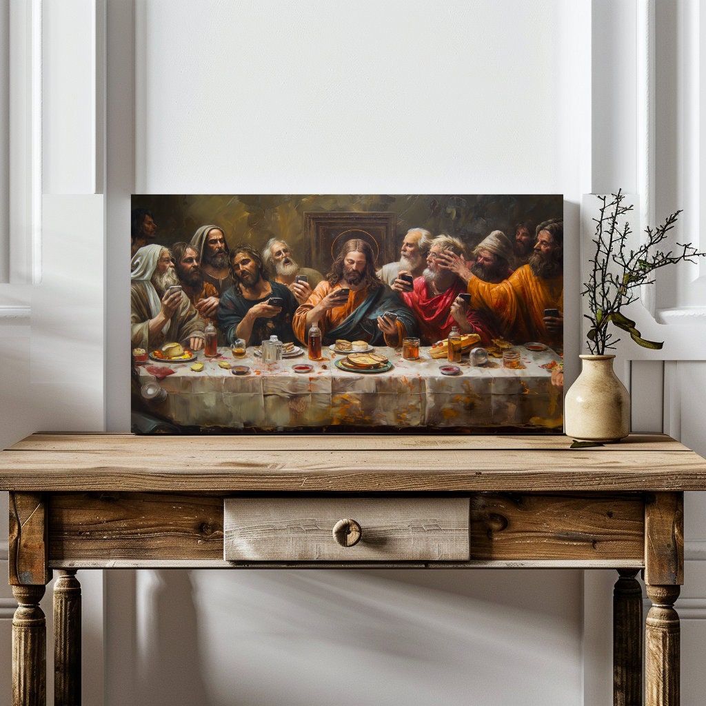 The Last Supper, Wall Art Mural Print Abstract, Altered Art Print ...