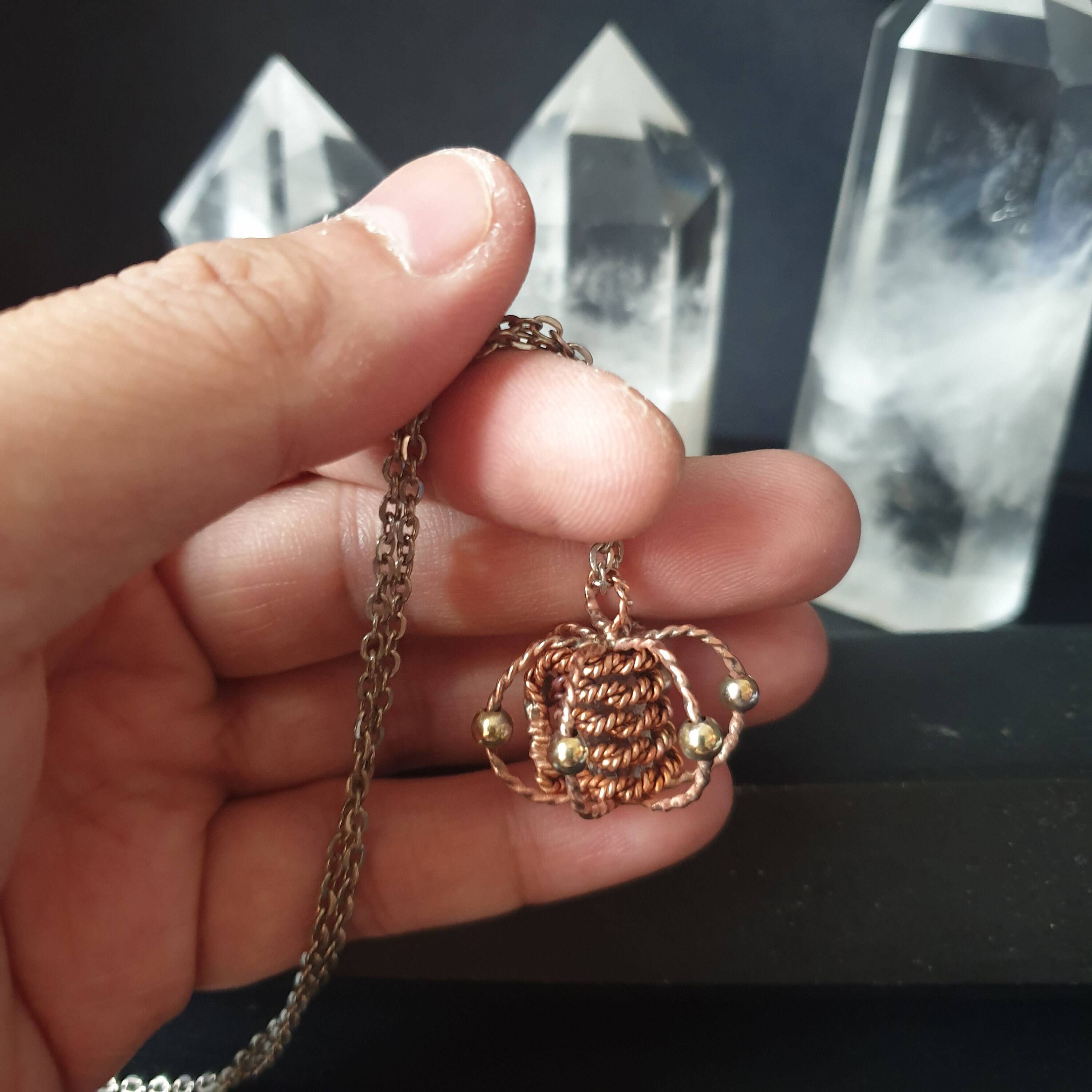 1/8 Sacred Cubit Small Gauge Copper Harmonizing Tensor Energy Pendant ...