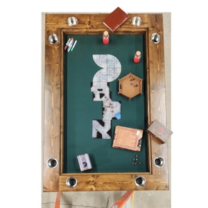 Custom Gaming Table, Role Playing Game Table With Folding Legs, Vaulted ...