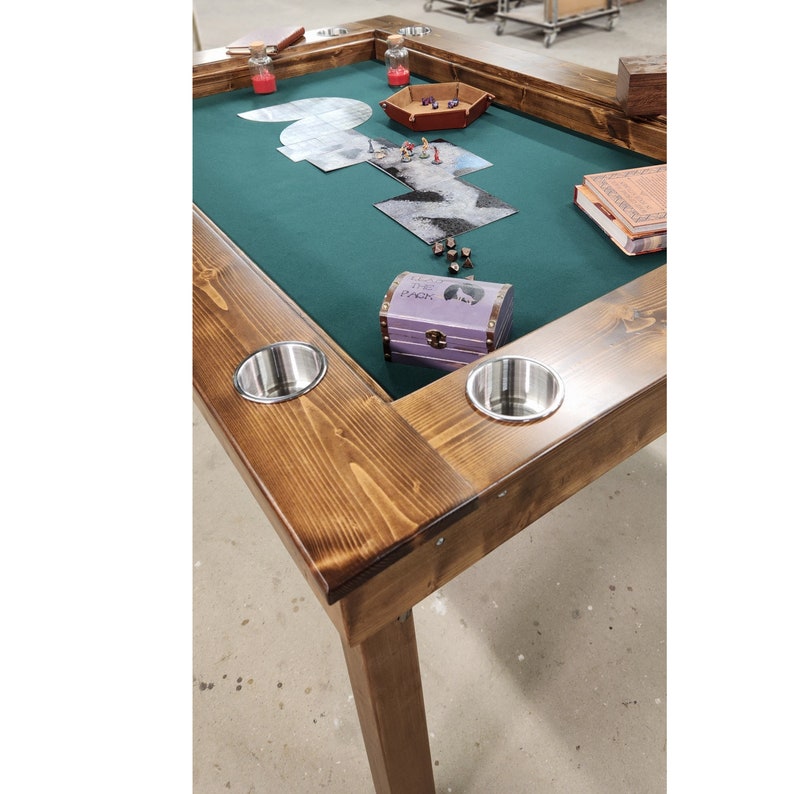 Custom Gaming Table, Role Playing Game Table With Folding Legs, Vaulted ...