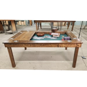 Custom Gaming Table, Role Playing Game Table With Folding Legs, Vaulted ...