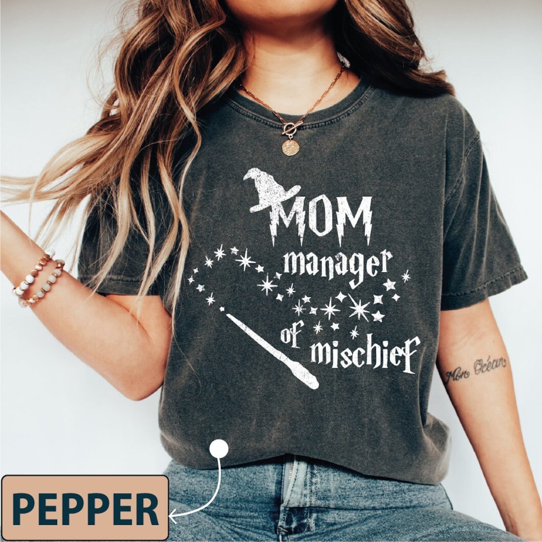 Comfort Colors Mom Manager of Mischief Shirt, Funny Mischief Manager ...
