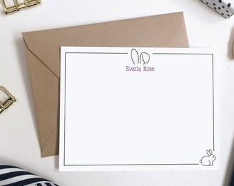 Little Rabbit Bunny Stationery Note Cards Set of 10 With Matching ...