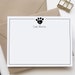 Paw Print Personalized Note Cards. Stationery Cards. Personalized ...
