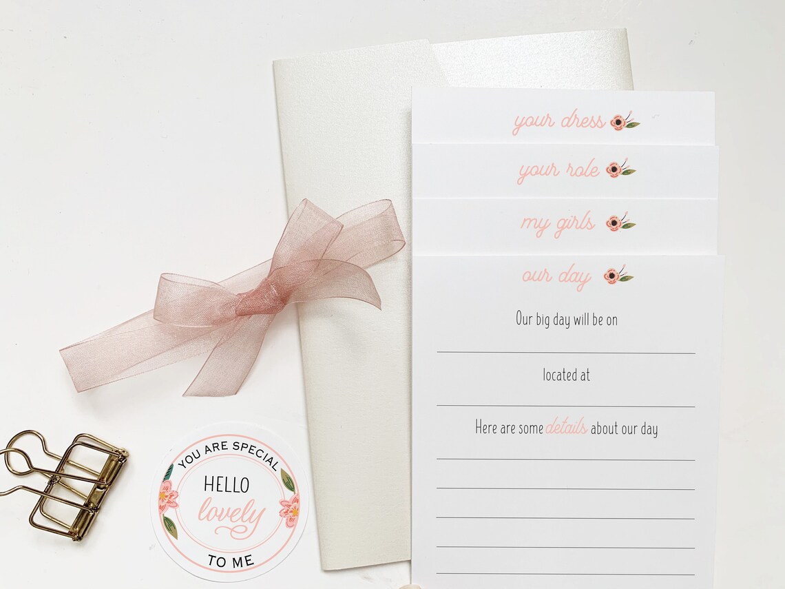 Bridesmaid Proposal Folder. Will You Be My Bridesmaid Card. - Etsy