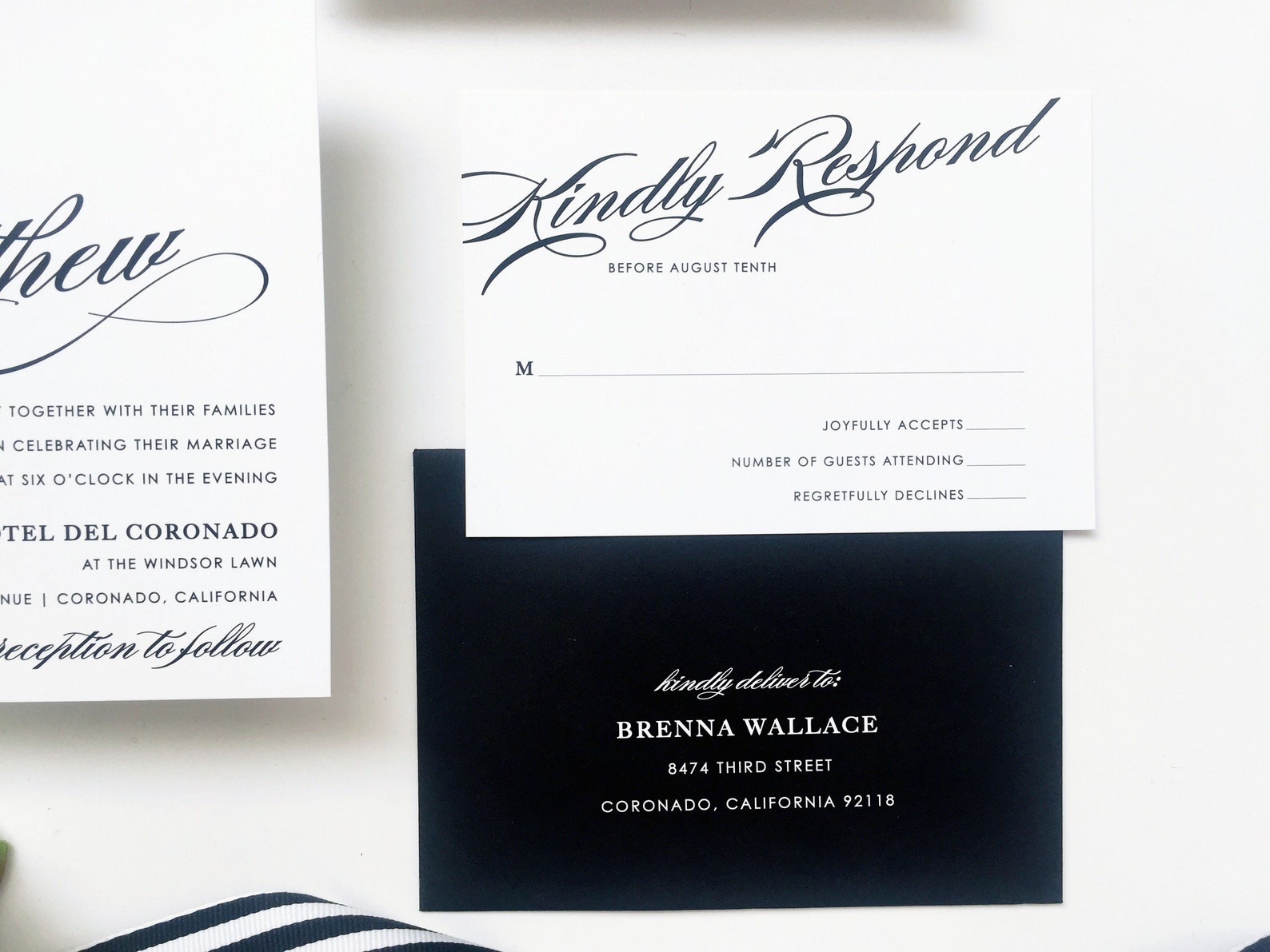 Modern Classic Wedding Invitations. Simple Wedding - Etsy