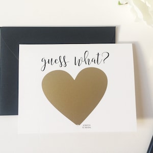 CUSTOM MESSAGE Guess What Scratch off Cards. Scratcher Card. Secret ...