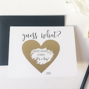 CUSTOM MESSAGE Guess What Scratch off Cards. Scratcher Card. Secret ...