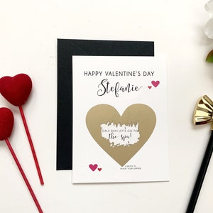 Valentine's Day CUSTOM MESSAGE Scratch off Cards. Scratcher Card ...
