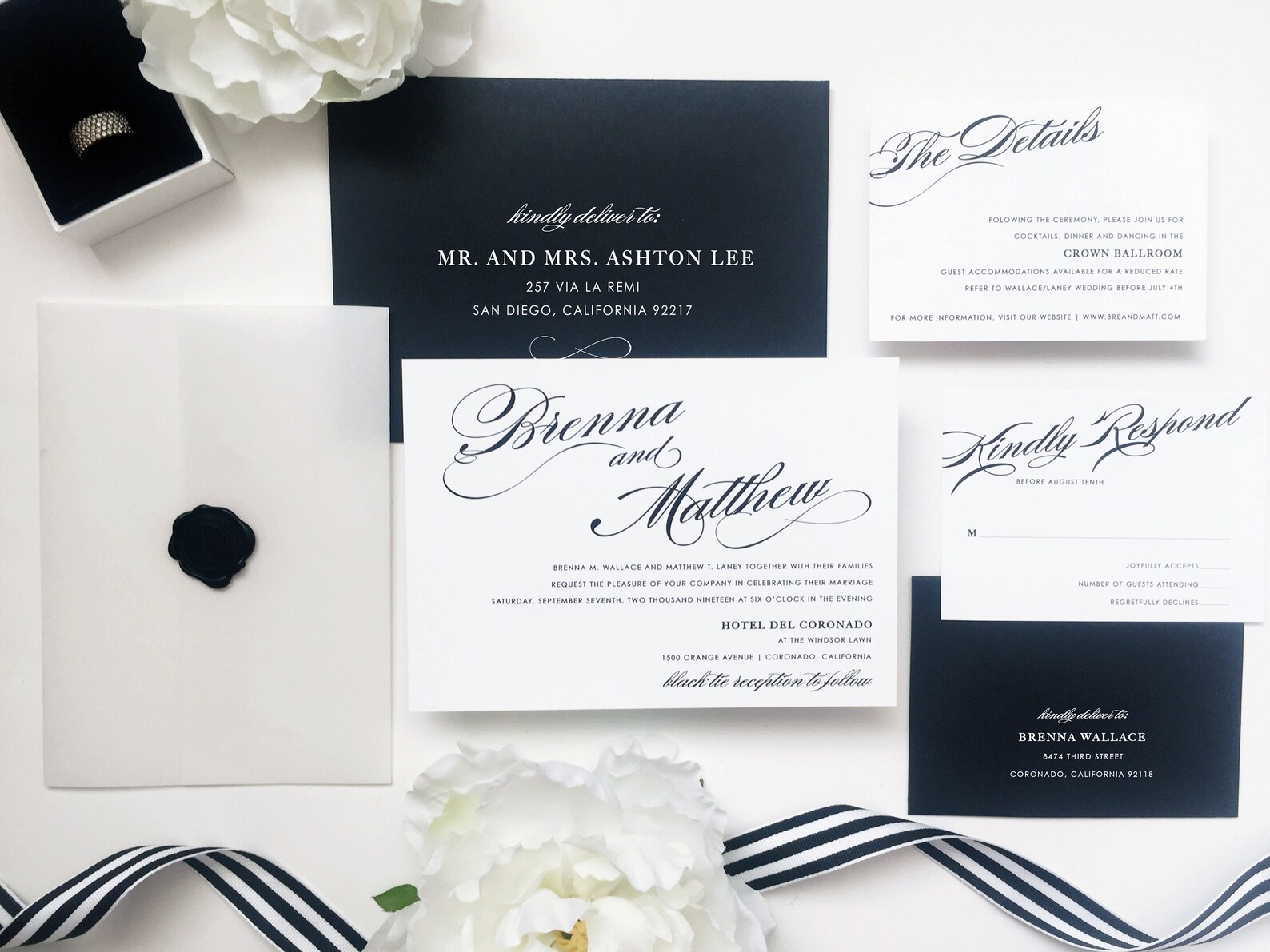 Modern Classic Wedding Invitations. Simple Wedding | Etsy