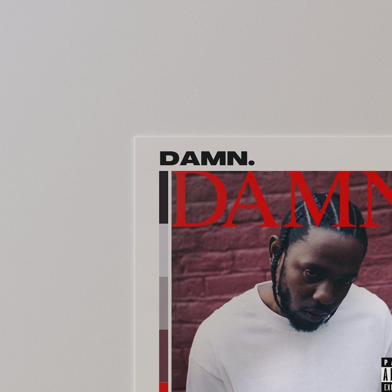 Kendrick Lamar Posters Damn Album Cover Damn Poster Kendrick Lamar ...