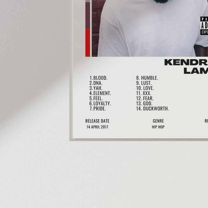 Kendrick Lamar Posters Damn Album Cover Damn Poster Kendrick Lamar ...