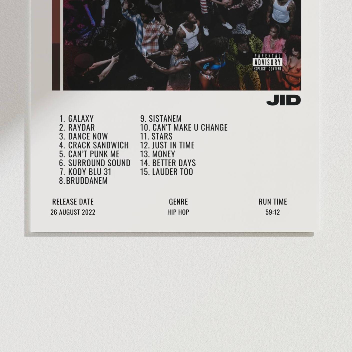JID Posters the Forever Story Album Cover Poster JID Album Art Digital ...