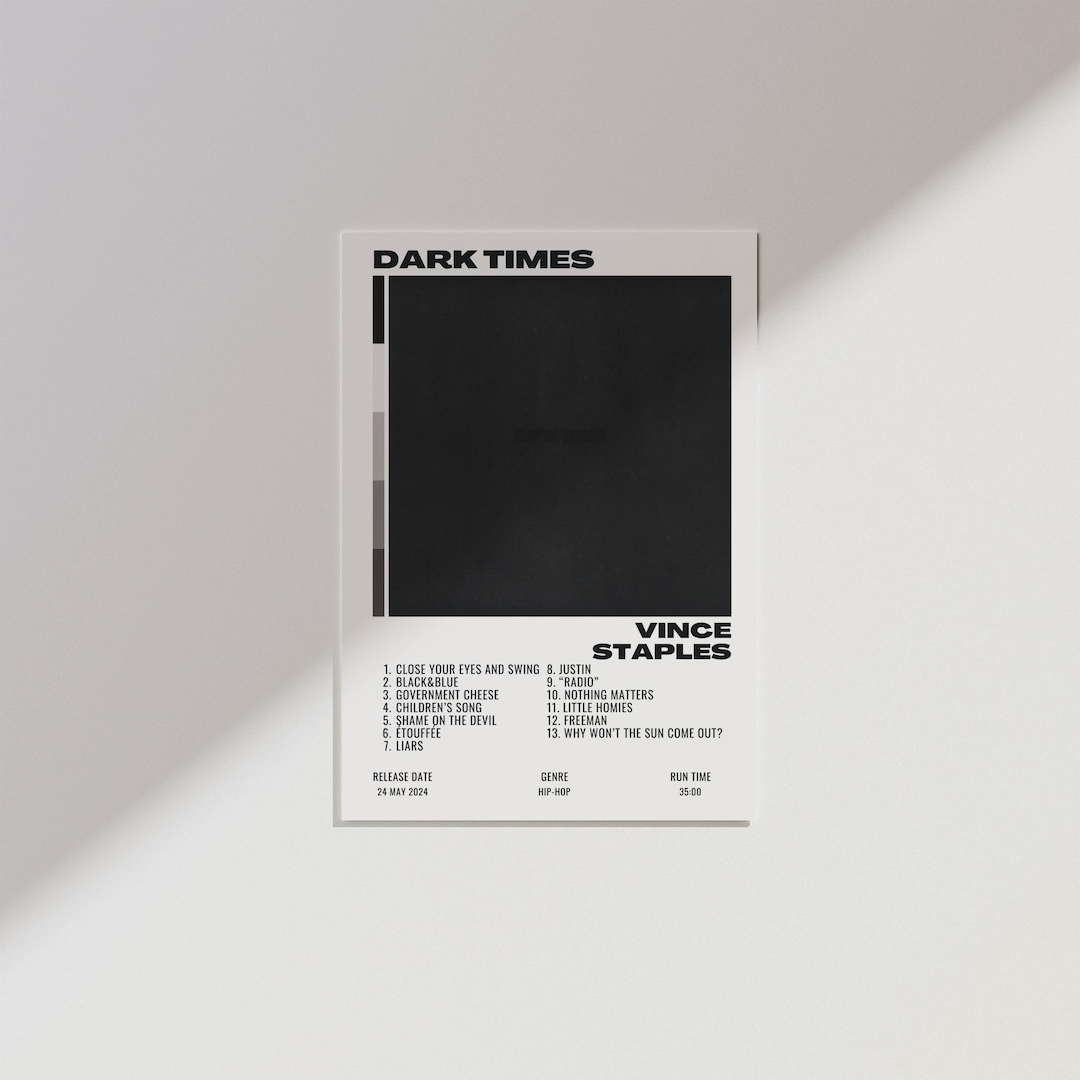 Vince Staples Posters Dark Times Album Cover Poster Vince Staples Album ...