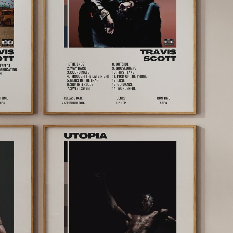 Travis Scott Posters Utopia Album Cover Poster Travis Scott Album Art ...