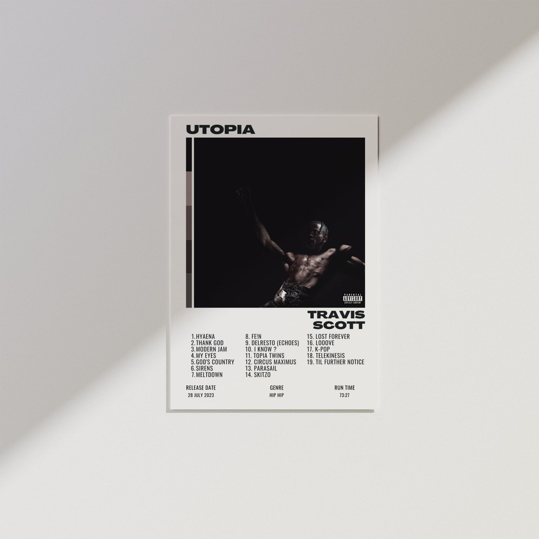 Travis Scott Poster Utopia Album Cover Poster Travis Scott Album Art ...
