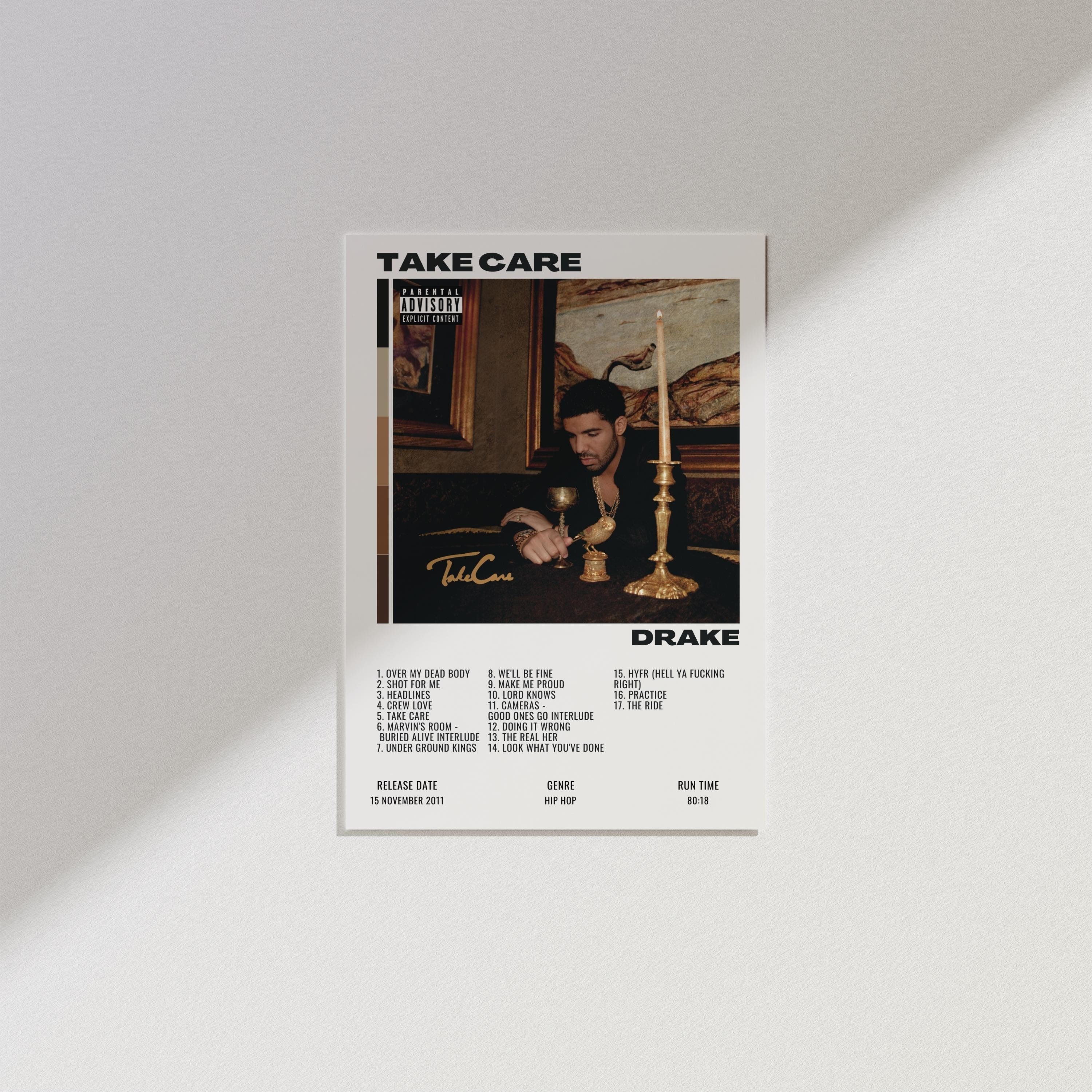 Drake Posters Take Care Album Cover Poster Drake Album Art Digital ...