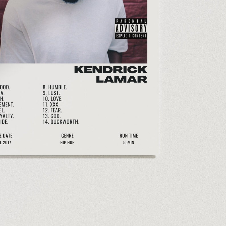 Kendrick Lamar Posters Damn Album Cover Damn Poster Kendrick Lamar ...