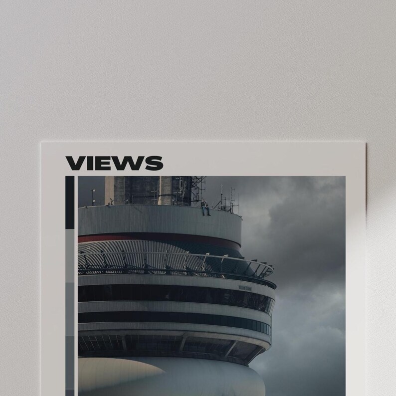 Drake Posters Views Album Cover Poster Drake Album Art Digital Posters ...