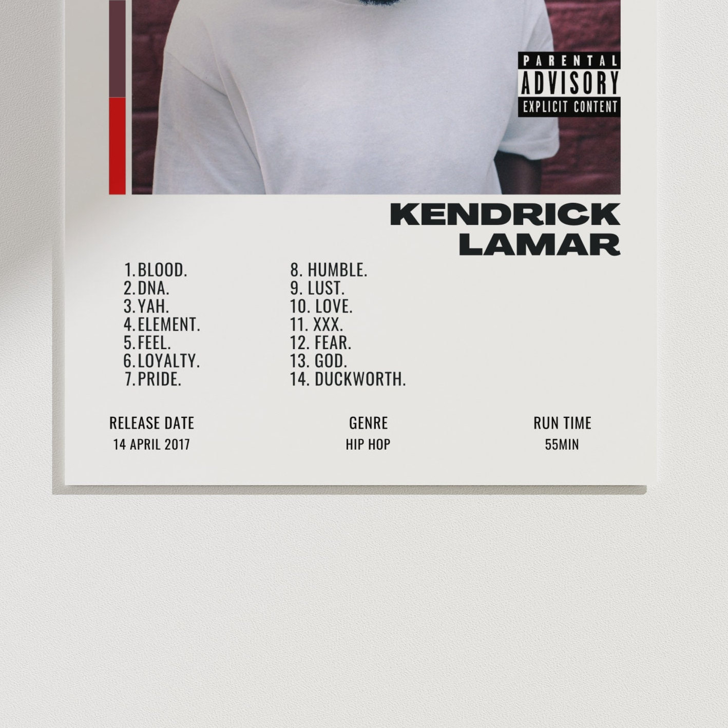 Kendrick Lamar Posters Damn Album Cover Damn Poster Kendrick Lamar ...
