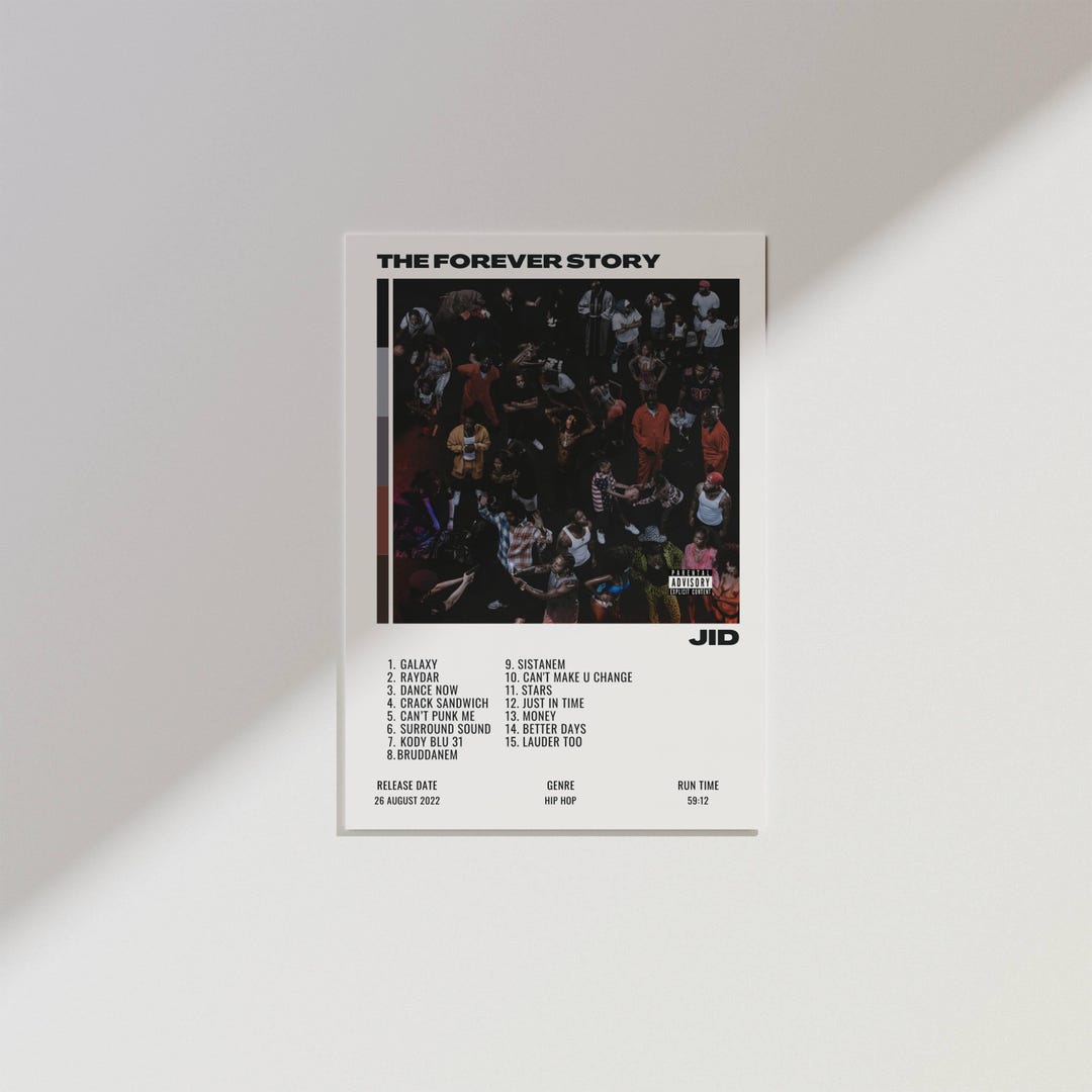 JID Posters the Forever Story Album Cover Poster JID Album Art Digital ...