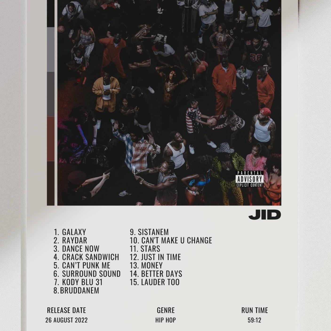 JID Posters the Forever Story Album Cover Poster JID Album Art Digital ...