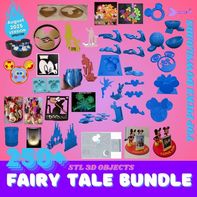 Fairy Tale Fan STL Bundle | 250+ 3D Print Files for Princess Castles ...