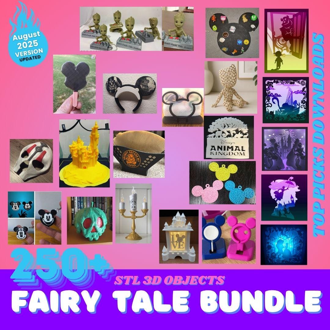Fairy Tale Fan STL Bundle | 250+ 3D Print Files for Princess Castles ...