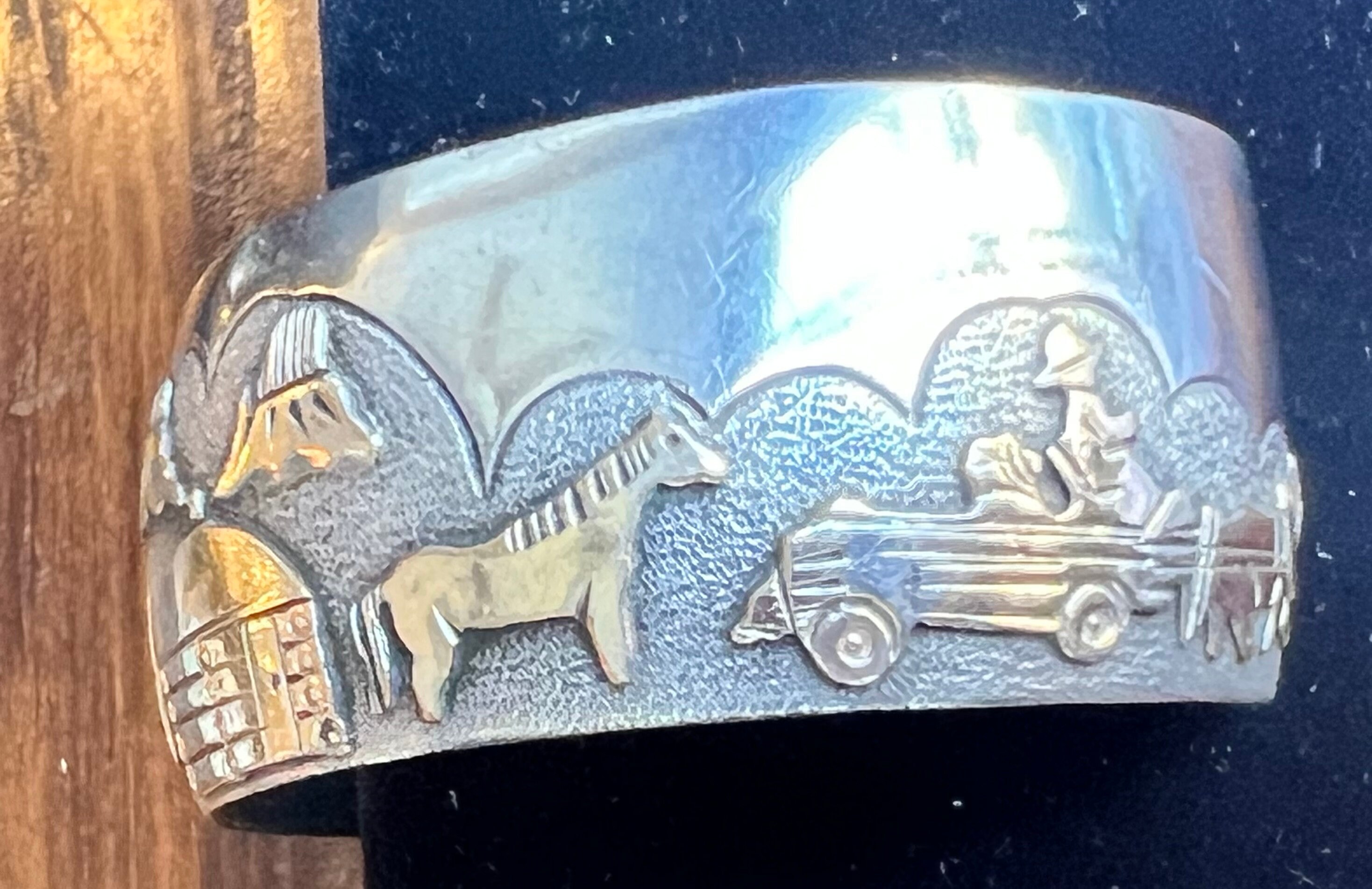 Navajo Storyteller Bracelet by Russ Rockbridge - Sterling Silver - Etsy
