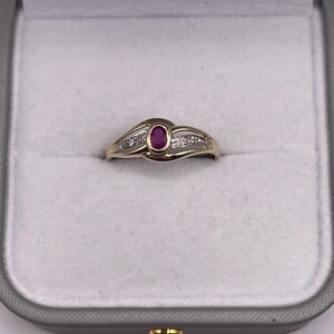 9ct Gold Ruby and Diamond Ring - Etsy