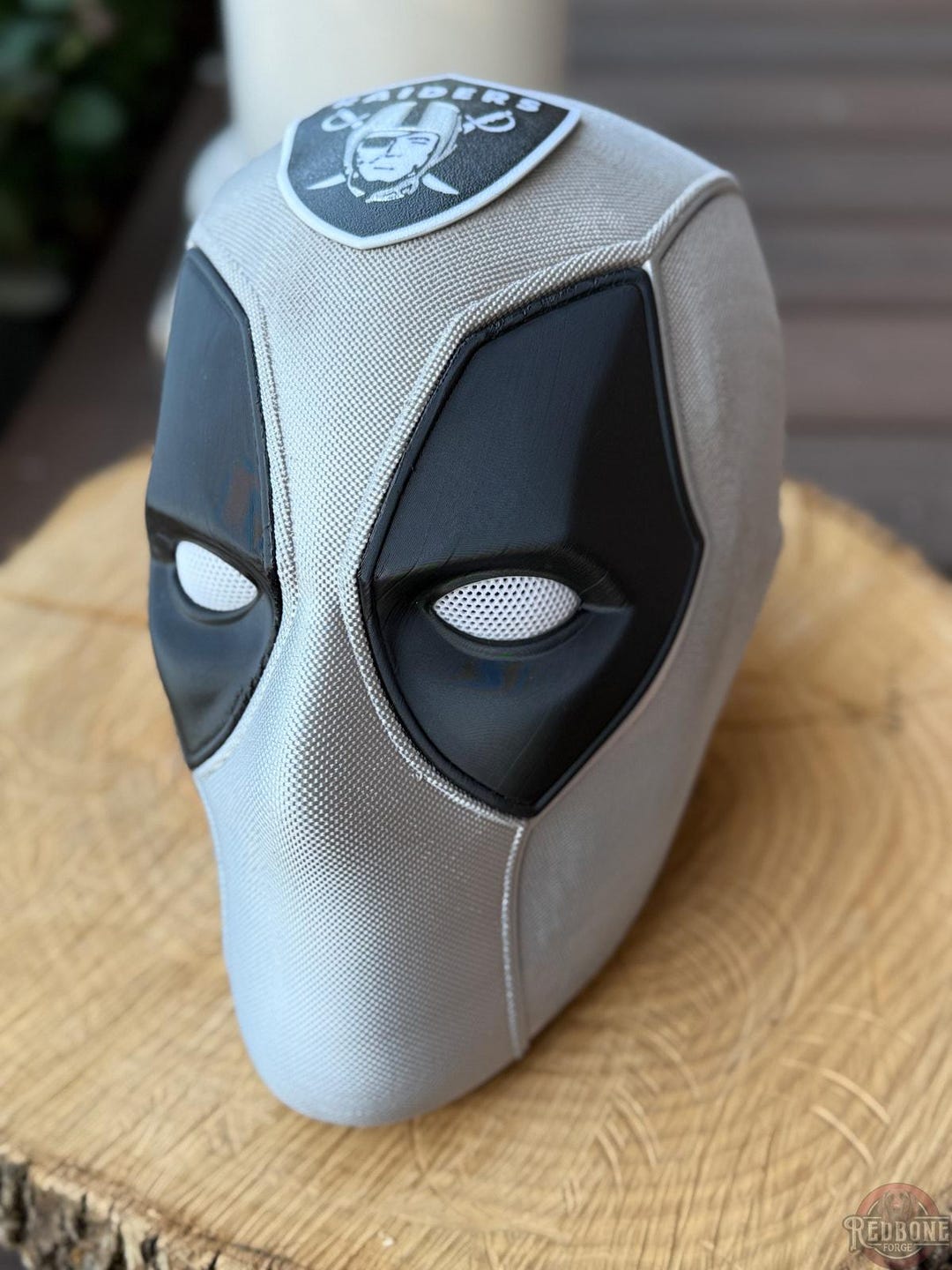 The Ultimate Raiders Fan Deadpool Helmet 4 Man Cave, Game Day Wearable ...