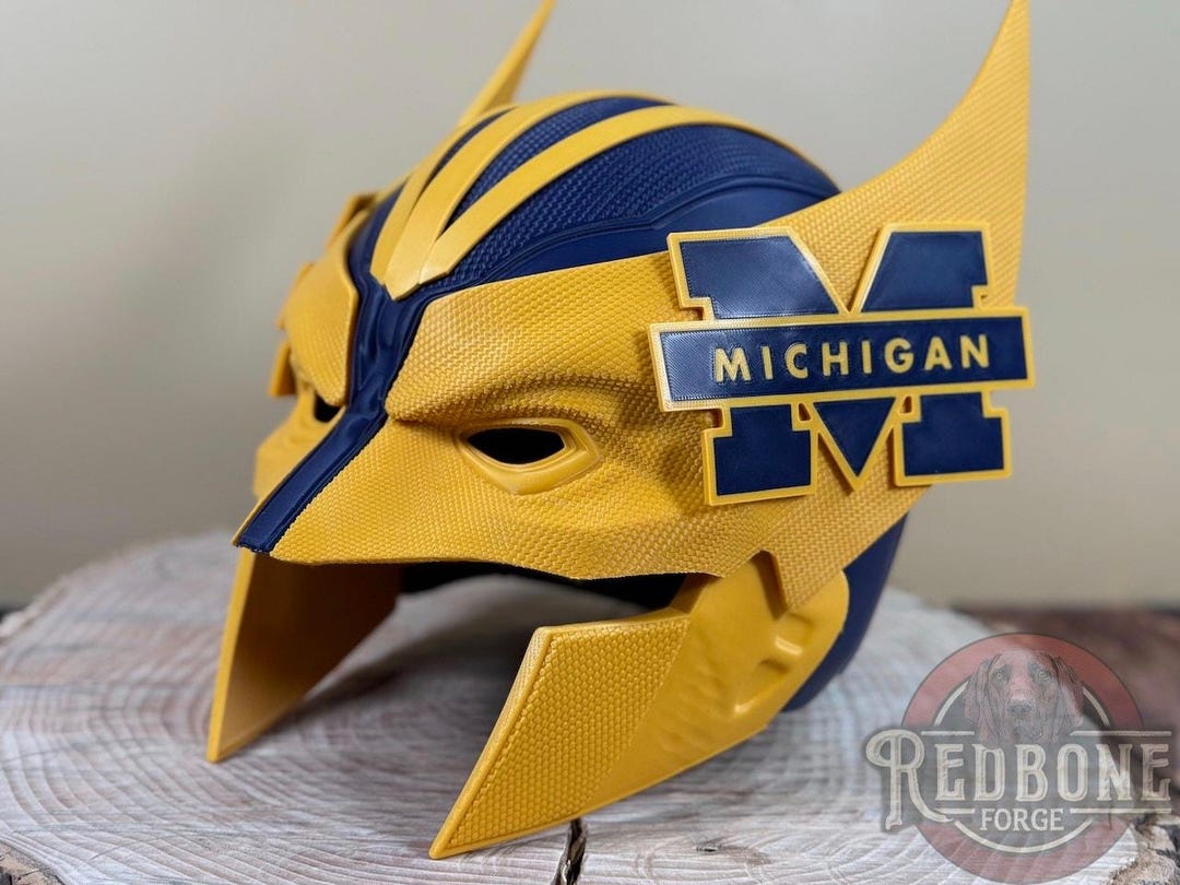 The Ultimate Michigan Wolverines Fan Wolverine Helmet Man Cave, Game ...