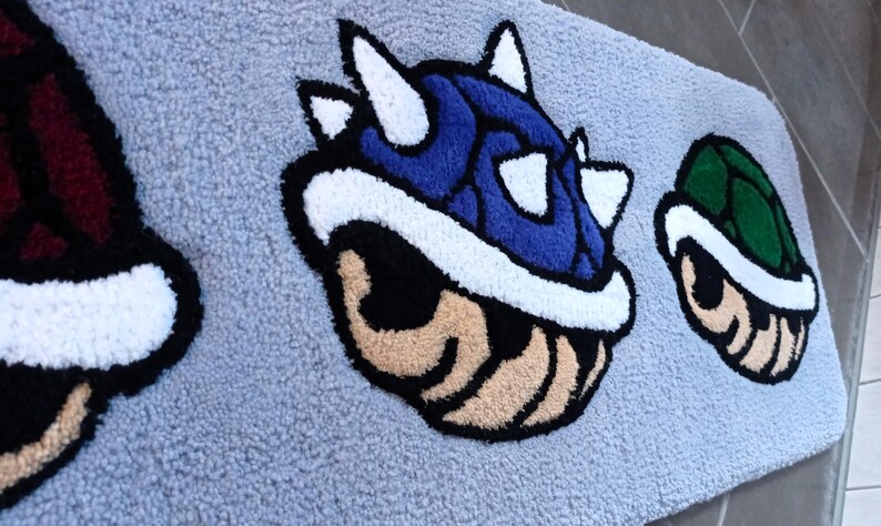 Koopa Troopa Trio Mario & Luigi, Nintendo Handmade Tufted Rug Tufted ...