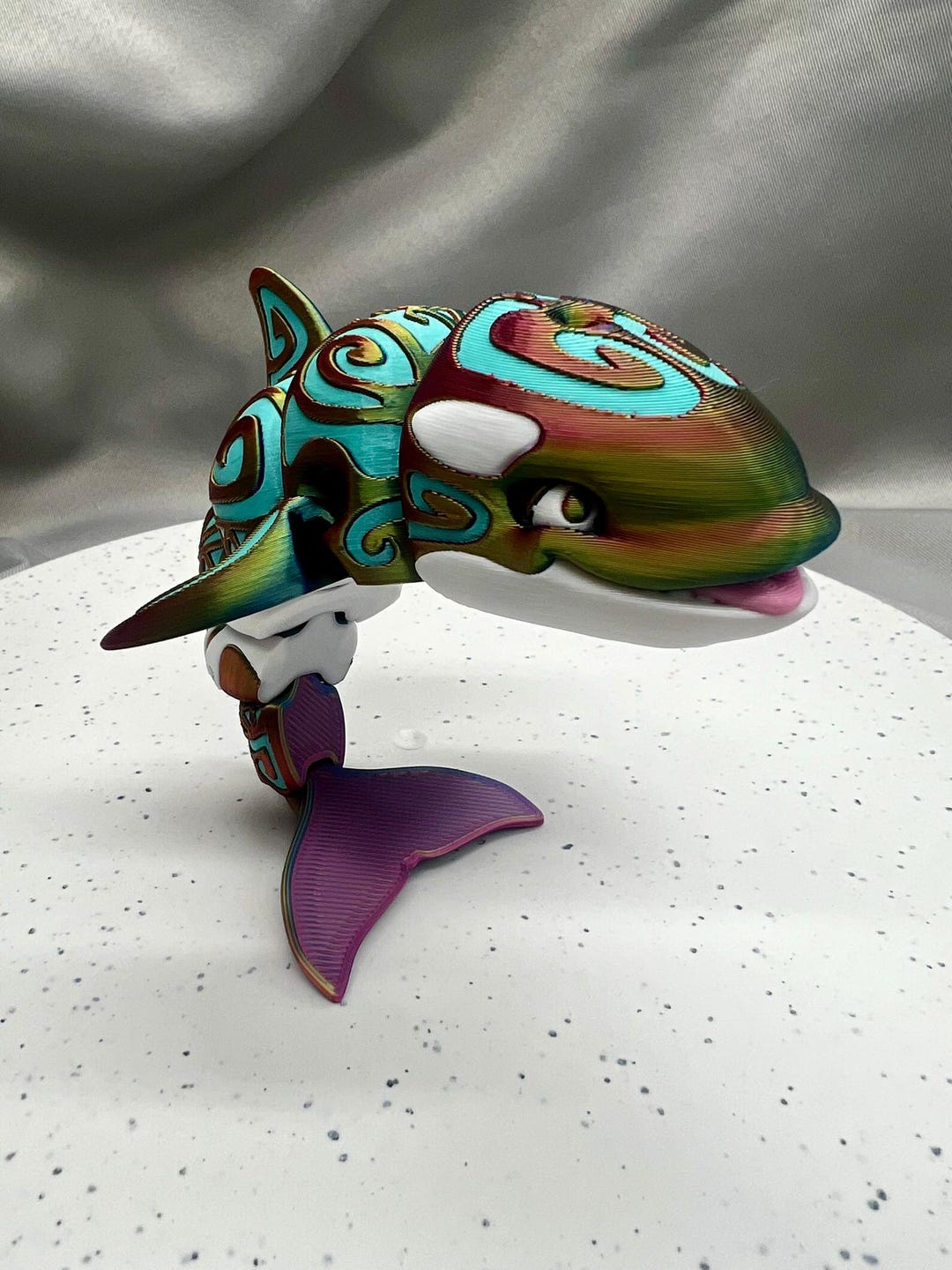 3D Printed Orca, Killer Whale, Customizable Colors, Flexi Factory - Etsy