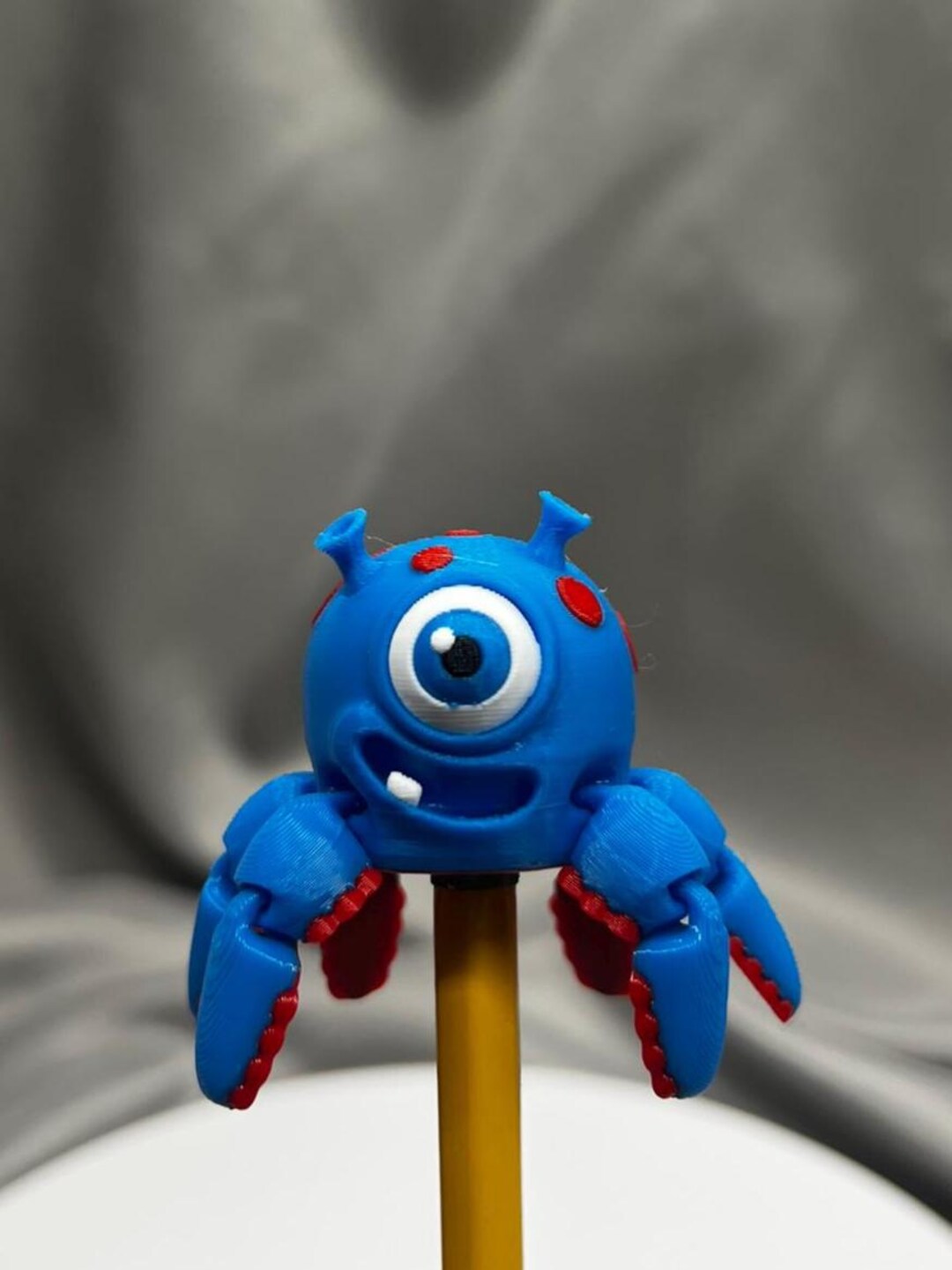 3D Printed Alien Squid Fidget Spinner Pencil Topper: Stress Relief Toy ...