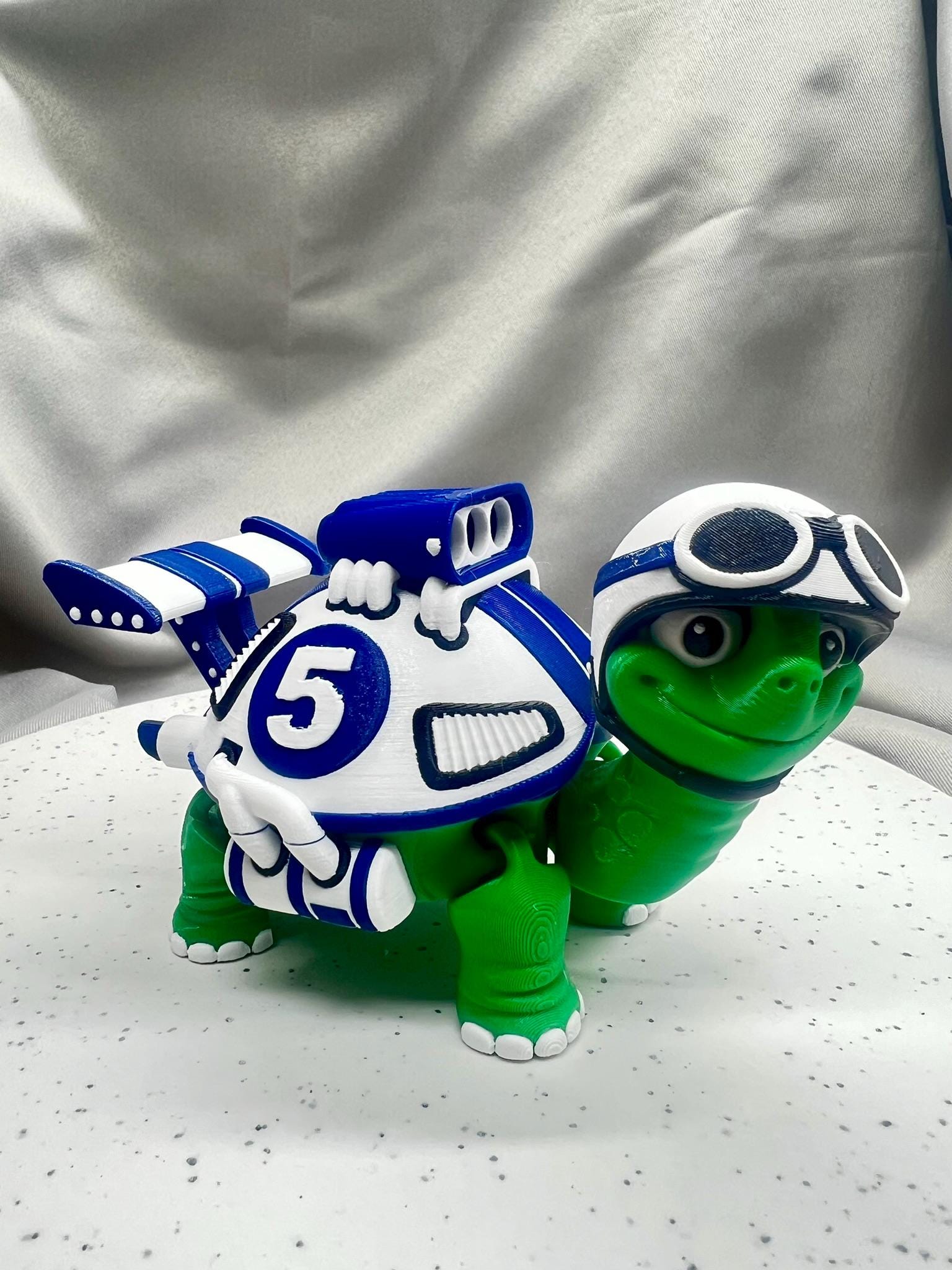 3D Printed Turbo the Racing Tortoise – Articulating Storage Toy - Etsy