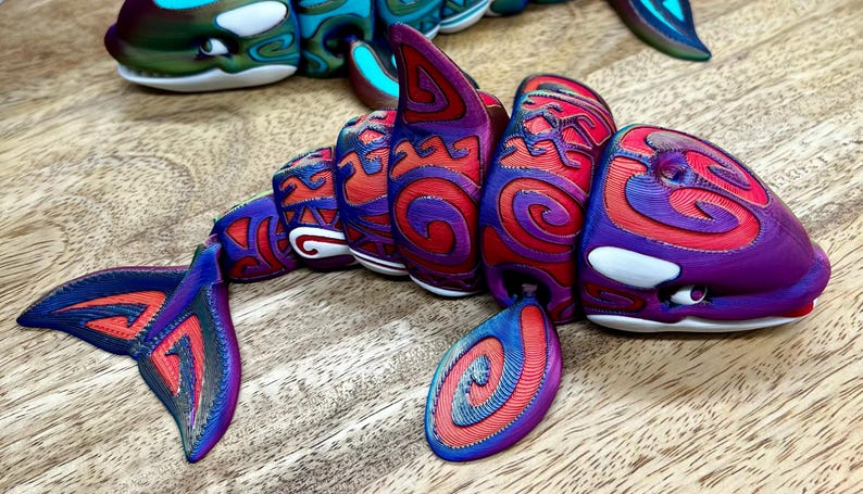3D Printed Orca, Killer Whale, Customizable Colors, Flexi Factory - Etsy
