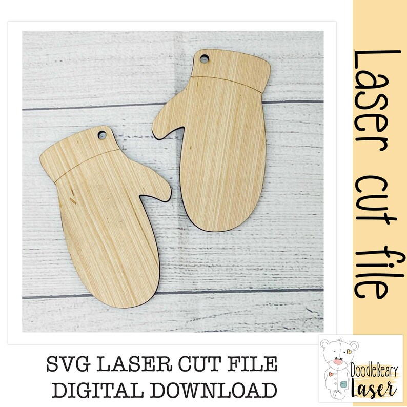 Mittens Laser Cut File, Laser SVG Cut File, Laser Ready - Etsy